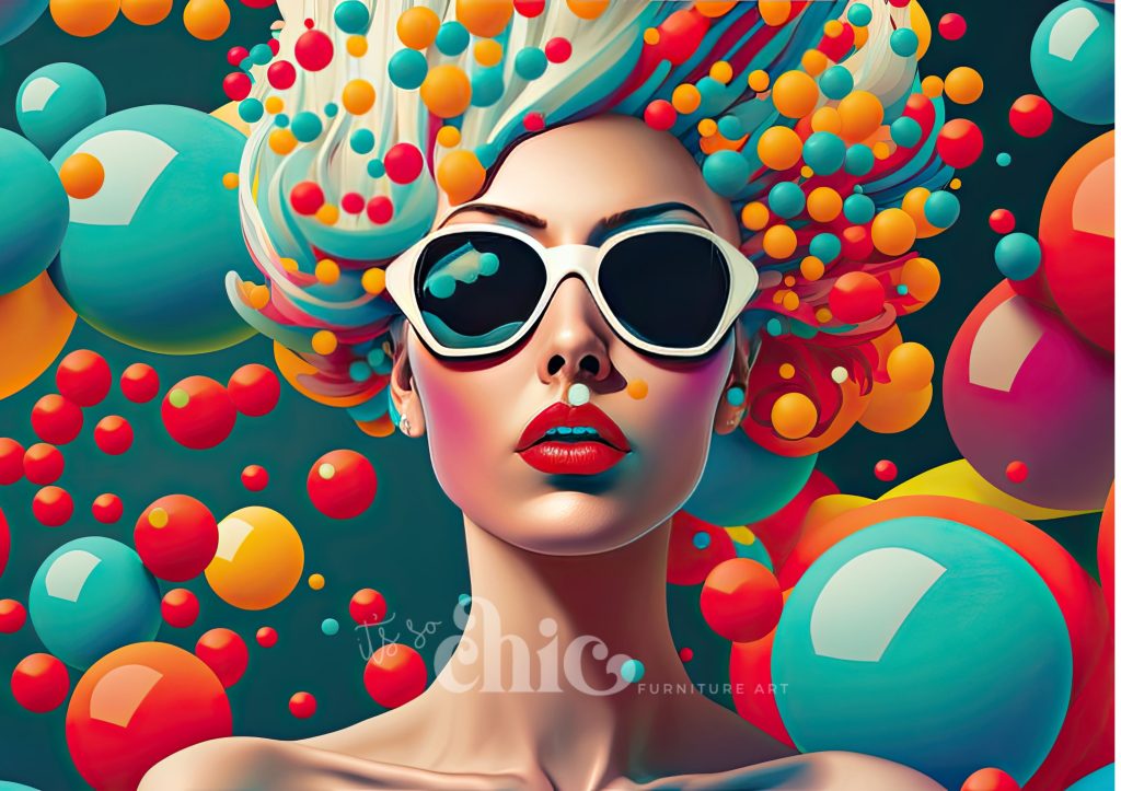 Colored Girl Art Bubbles Take Time To Blow Bubbles | New Painting–